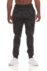 spalding mens competition 2.0 joggers, black camo, s