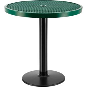 global industrial 36" round outdoor counter height table with pedestal base, 36" h, green