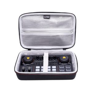 l ltgem eva hard storage case for maono audio interface with dj mixer and sound card - travel protective carrying bag