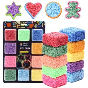 special supplies fun foam modeling foam beads play kit, children’s educational clay for arts crafts kindergarten, preschool kids toys develop creativity, motor skills (10-pack)