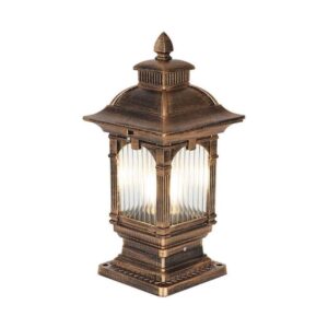 zzyjyalg glass lamp outdoor ip65 waterproof table lamp column lamp european home garden garden floor lamp aluminum lamp e27 decorative street lamp anti-oxidation column lamp