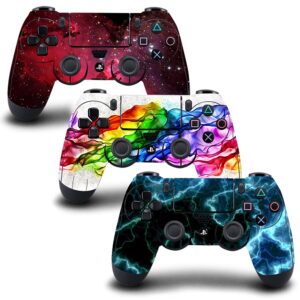 fottcz [3pcs] vinyl skin for ps4/slim/pro controller (standard edition), sticker decorate and protect device surface, group f