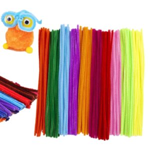 100pcs pipe cleaners,6 mm x 12 inch 10 colors chenille stems,suitable for arts,craft projects or decorations