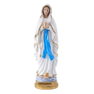 lourdes virgin mary statue, 12 inch catholic blessed virgin mother mary statues, catholic gift resin virgin mary figurines, suitable for religious and home decor, filling indoor space (12 inch)