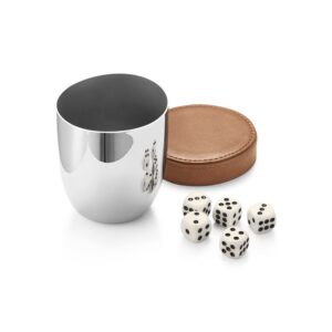 georg jensen sky collection stainless steel dice cup with dice