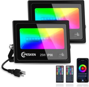 pesken smart flood light compatible with alexa&google assistant