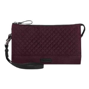 vera bradley iconic rfid slim wristlet in blackberry wine velvet