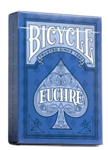 bicycle euchre playing card deck - 9 through ace - double deck, blue