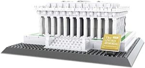 the lincoln memorial building blocks toy bricks well detailed set architecture toy gift for adults and teens washington dc bricks modular set with memorial sign marker for teens and adults