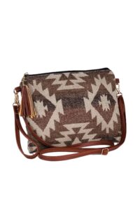 southwestern saddle blanket navajo native american western print crossbody clutch bag purse