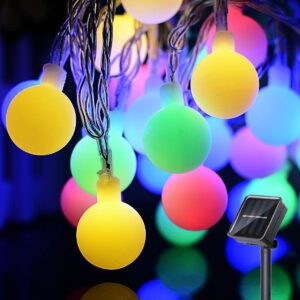 [clearence lights] fairy globe solar string lights 31ft 50led waterproof indoor outdoor hanging lights decorative lights heavy-duty decorative café market patio lights for bistro garden porch