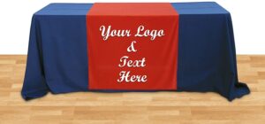 bannerbuzz custom table runner cloth, for business, trade shows, exhibitions, events, advertising (36" w x 90" h)