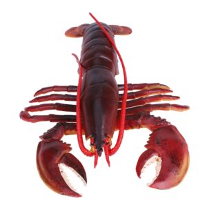 gloglow lobster model, artificial lobster seafood model simulation lobster model plastic lobster decorations for home party decoration display kids toy(dark-australian lobster, 9 in)