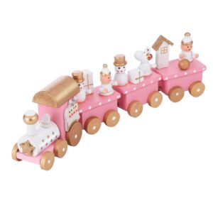 wooden train small train christmas toy train mini train christmas train four section train xmas train toy train for kids train toy kids playing train desktop train 4 section train