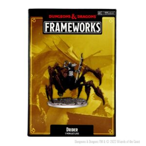 wizkids d&d frameworks: drider - unpainted and unassembled