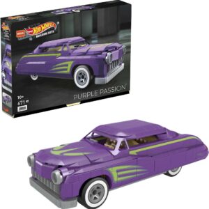 mega construx hot wheels purple passion construction set, building toys for kids