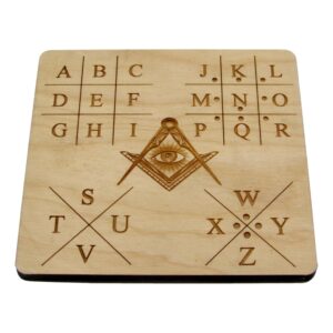 masonic cipher key escape room prop