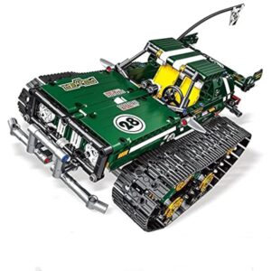 general jim's 360 degree remote control crawler monster truck vehicle with remote phone app controlled modular building blocks bricks vehicle 625 piece toy building set - for teens and adults