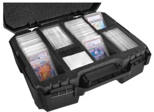 case club 84 graded card slab carrying case fits psa bgs fgs & sgc graded slabs - sports & trading collector storage box fits pokemon mtg baseball- travel holder for graded slabs sleeves & loose cards