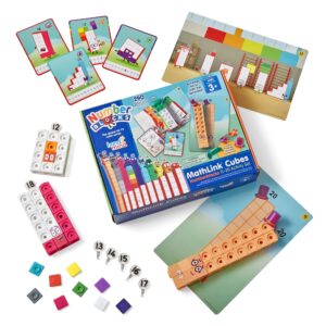 hand2mind numberblocks mathlink cubes 11-20 activity set, 30 numberblocks activities linked to tv episodes, 155 numberblocks mathlink cubes, numberblocks toys, math cubes, homeschool supplies