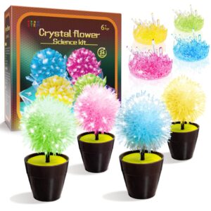 crystal growing kit, stem projects for kids ages 8-12, exciting science kits for kids, diy educational science experiments lab specimens toys gifts for 7 8 9 10 year old boys and girls