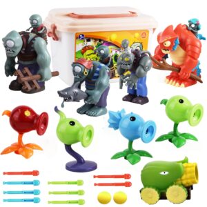 roloso plants and zombies toys figures vs peashooter party favors birthday decorations supplies plushies sets playset series 2 pvz games gift box zomboss gargantuar free storage box