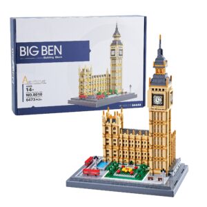 cozymass 6473pcs architecture big ben micro building blocks set modle kit toy present for adults and kids ages of 14+