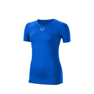 evoshield women's standard short sleeve, royal, x-large