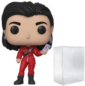 pop money heist: la casa de papel - nairobi funko pop vinyl figure (bundled with compatible pop box protector case), multicolored, 3.75 inches