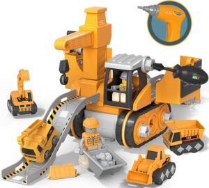 construction truck toy excavator take apart tonka building toys for 3+ year old boys