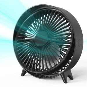 pflanzenhau 7.3 inch usb desk fan, 360° pivot, 3 speeds, quiet but powerful, portable personal table fan for better cooling for home office dorm outdoor