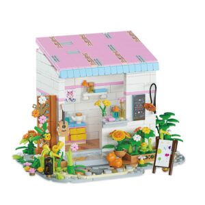 sunhabi friends house building toys, micro mini building blocks sets annie’s studio building bricks kit friends sets for girls 6-12 8-12, 585pcs 6.29(l) 4.1 (w) 4.5(h) inch……