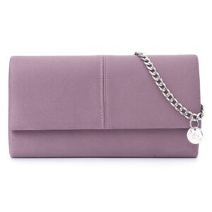 ava&lina clutch purse for women evening handbags formal clutch party purse large envelope faux suede clutch purple