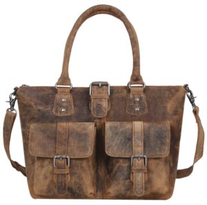 antonio valeria beck brown hunter leather top handle handbag for women