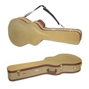 crossrock hard-shell wood case for 11~12.5'' openback banjos with removable shoulder straps-tweed(crw700objtw)