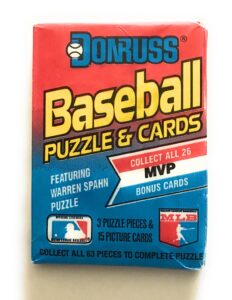 1989 donruss baseball pack includes 15 cards and puzzle car