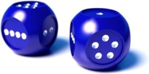 ako dice ii - aluminum d6 dice - large heavy metal d6 dice set - solid 16mm dice with extra rounded corner for a better roll -custom metal dice version 2 by ako dice (blue)