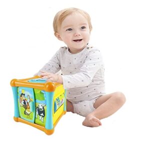 la granja de zenon baby toys activity cube newborn busy baby activity center for toddler 1-3 la vaca lola developmental learning farm toys educational gifts for babies 6-12 months boys and girls