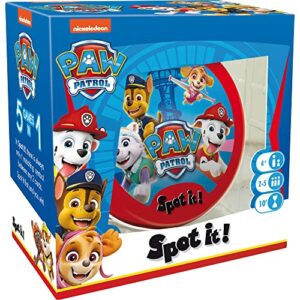 zygomatic spot it! paw patrol - beloved family card game with paw patrol characters! fun matching game for kids, ages 4+, 2-5 players, 10 minute playtime, made