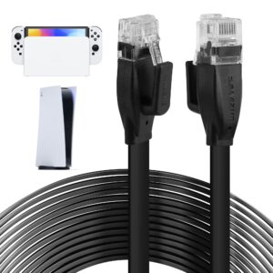 fanpl cat 6 ethernet cable for nintendo switch oled (black)