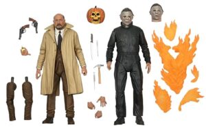 neca - halloween 2: michael myers & dr loomis action figure 2-pack