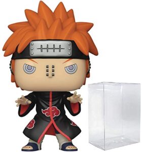 pop naruto shippuden - pain funko pop vinyl figure (bundled with compatible pop box protector case), multicolor, 3.75 inches