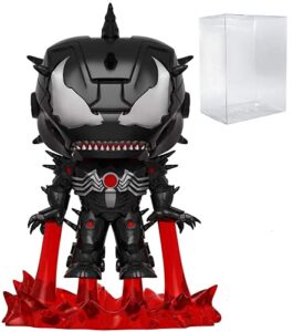 pop marvel: venom - venomized iron man funko vinyl figure (bundled with compatible box protector case)