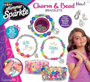 shimmer 'n sparkle charm & bead bracelet maker by cra-z-art – diy beaded charm friendship bracelet making kit