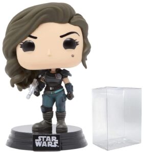 pop star wars: the mandalorian - cara dune funko pop! vinyl figure (bundled with compatible pop box protector case) multicolor 3.75 inches