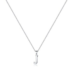 turandoss s925 sterling silver initial necklaces for women, dainty hypallergenic initial neckalce hypallergenic s925 sterling silver necklaces for women(j)