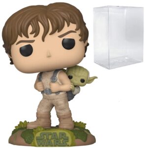 pop star wars: the empire strikes back 40th anniversary - luke skywalker training with yoda funko pop! vinyl figure (bundled with compatible pop box protector case), multicolored, 3.75 inches