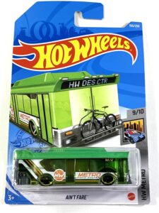 hot wheels, ain't fare bus green, hw metro 9/10, 155/250