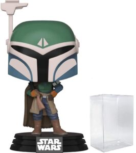 pop star wars: the mandalorian - covert mandalorian funko pop vinyl figure (bundled with compatible pop box protector case), multicolored, 3.75 inches