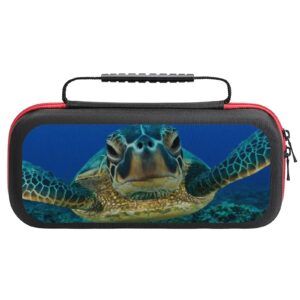 huge sea turtle travel carrying case game bag for nintendo switch console accessories holds 20 game card bag